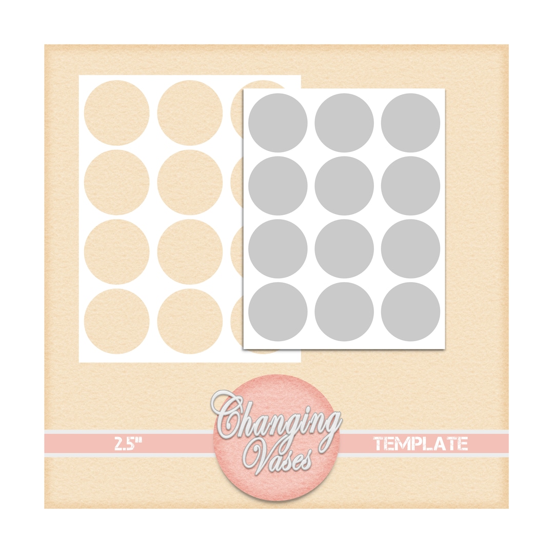 Instant Digital Download 2.5 Inch Template Circle - Etsy