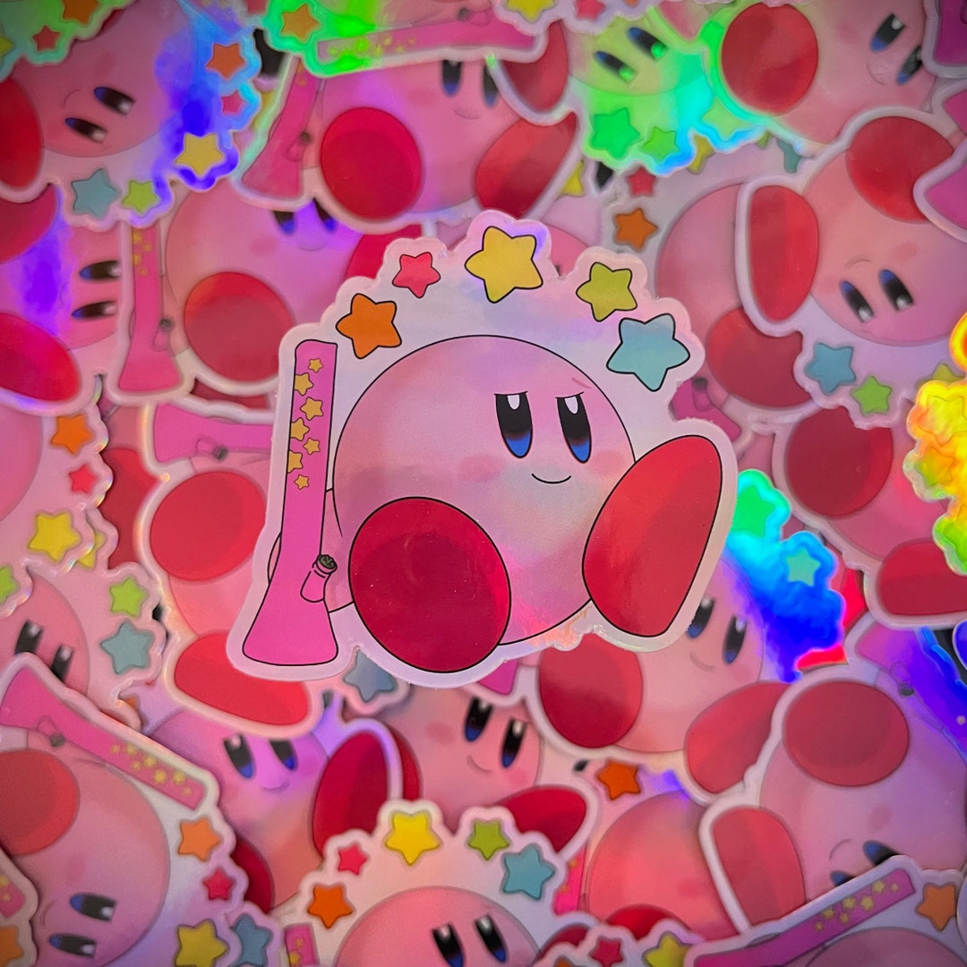 Waterproof 420 Pink Puffball Video Game Character Stars Kawaii ...