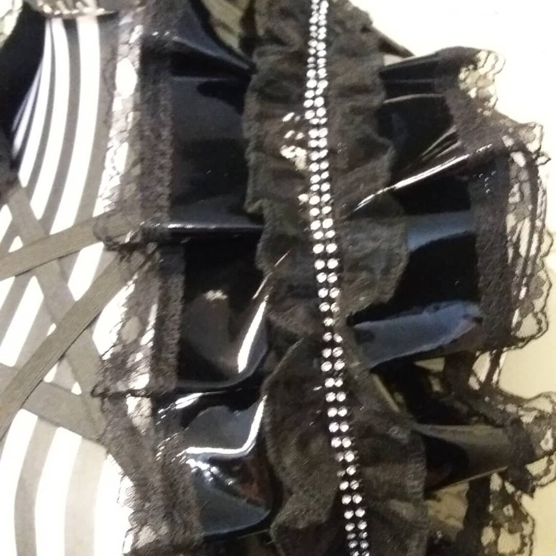 Black PVC Gothic Ruffle Wrap Shrug Goth Corset Accessory - Etsy UK