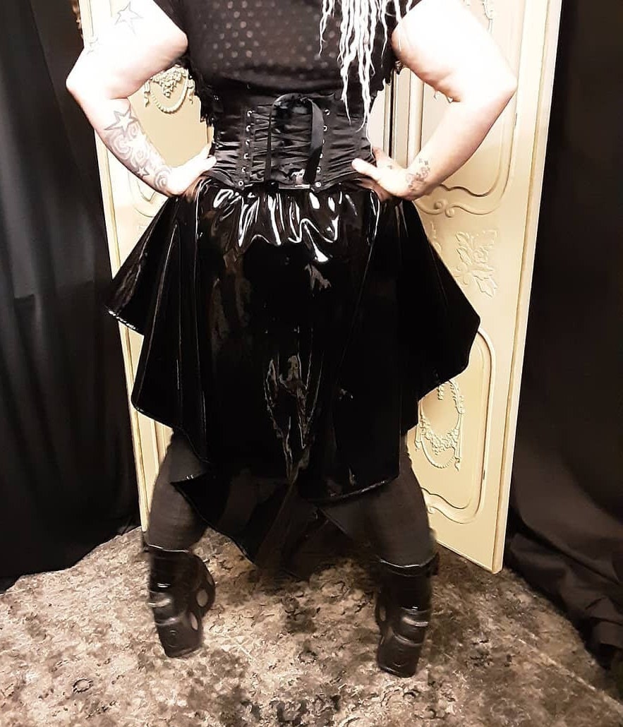 Black PVC Gothic Ruffle Wrap Shrug Goth Corset Accessory - Etsy UK