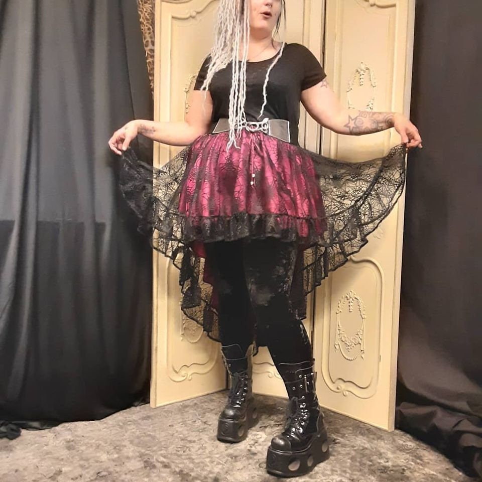 Cobweb Lace TEARDROP skirt: Goth gothic corpgoth strega | Etsy