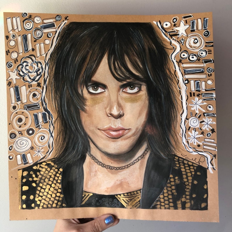 Luke Spiller Portrait: Original Watercolor Painting, the Struts Art ...