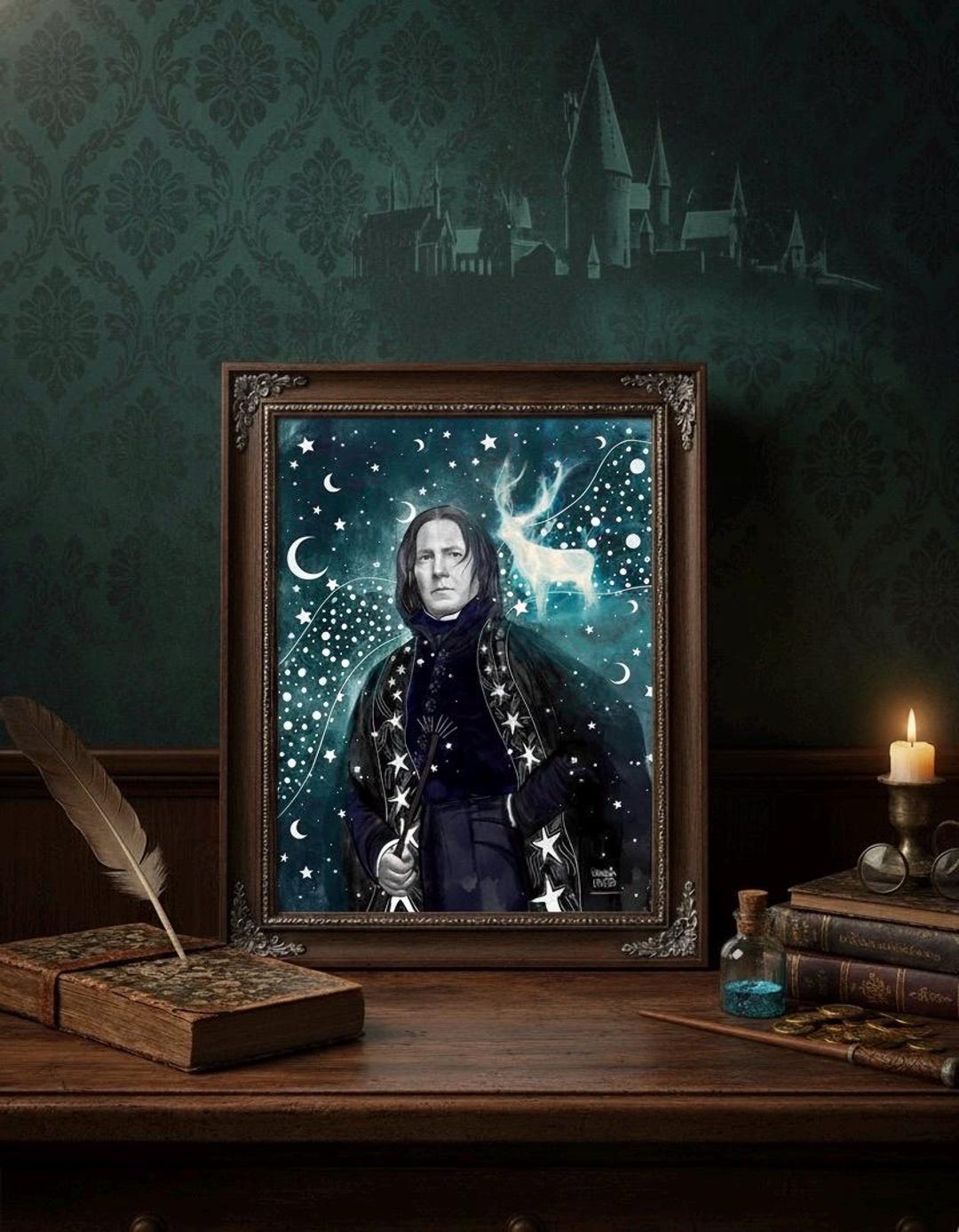 Severus Snape Print, Harry Potter Fan Art. - Etsy