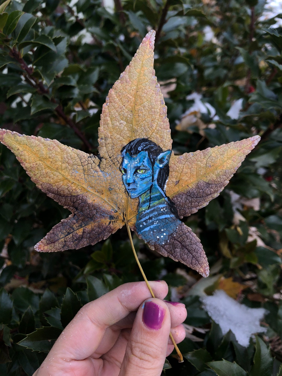 Framed Jake Sully AVATAR Leaf Painting: Botanical Art - Etsy