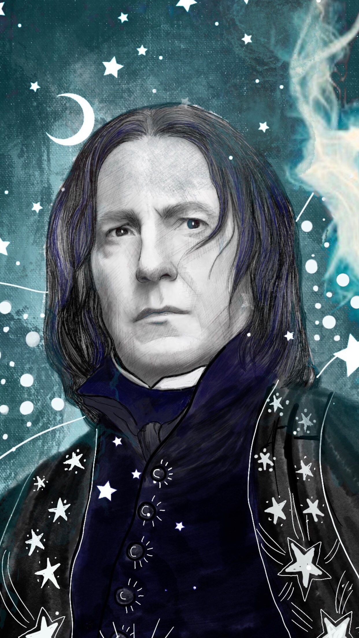 Severus Snape Print, Harry Potter Fan Art. - Etsy