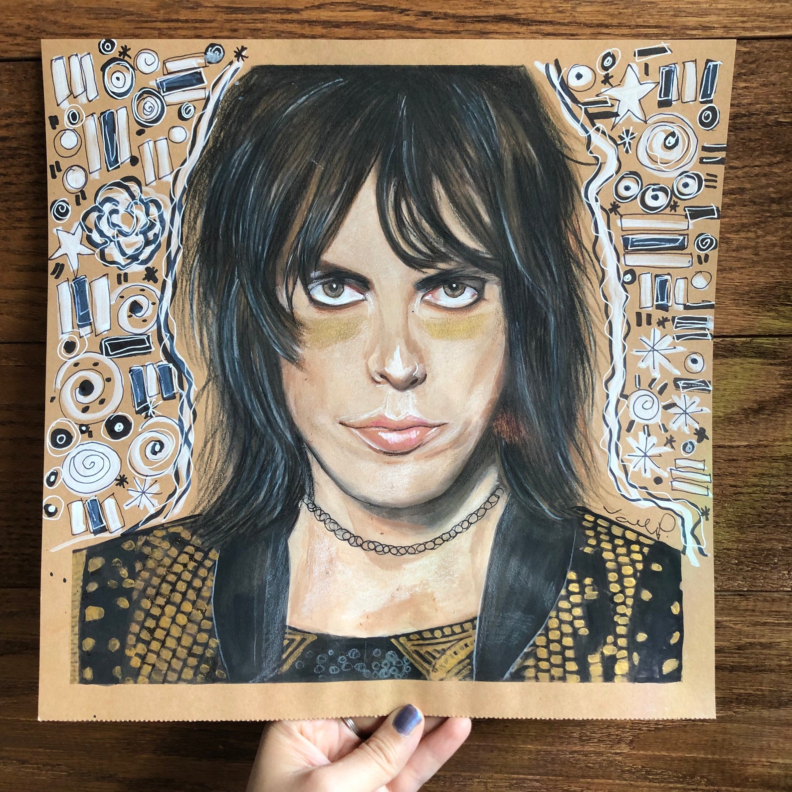 Luke Spiller Portrait: Original Watercolor Painting, the Struts Art ...