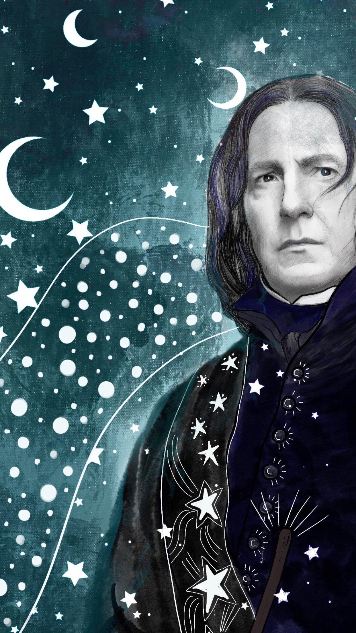 Severus Snape Print, Harry Potter Fan Art. - Etsy