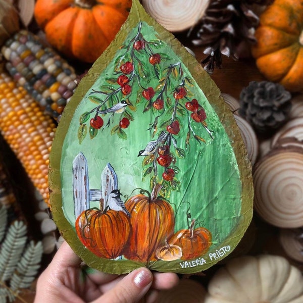 Painted Fall Leaf - Etsy
