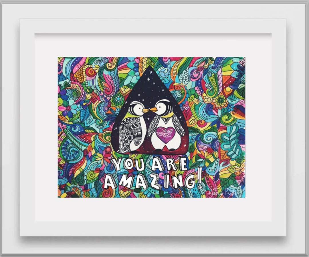You Are Amazing Zentangle, Zentangles, Zentangle Print, Folk Art ...