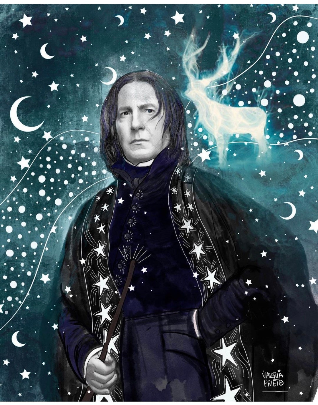 Severus Snape Print, Harry Potter Fan Art. - Etsy