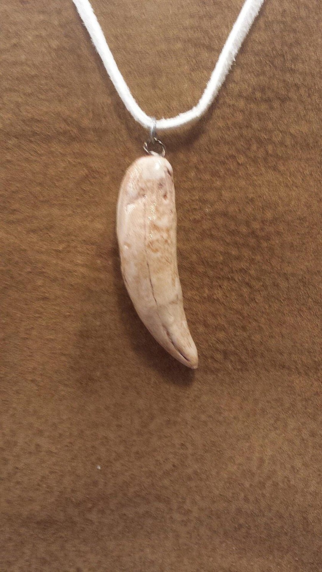 Eurasian Lynx Canine Tooth Replica Pendant: Natural Polymer Clay - Etsy