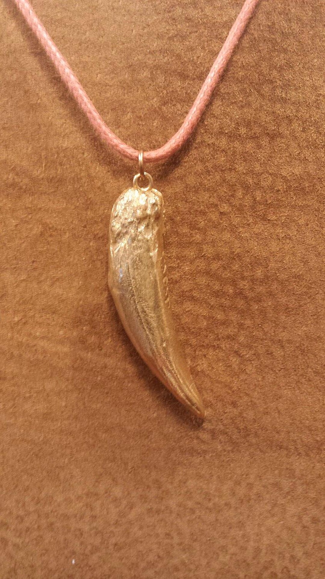 Bronze Eurasian Lynx Tooth Replica Pendant: Animal Lover Gift - Etsy