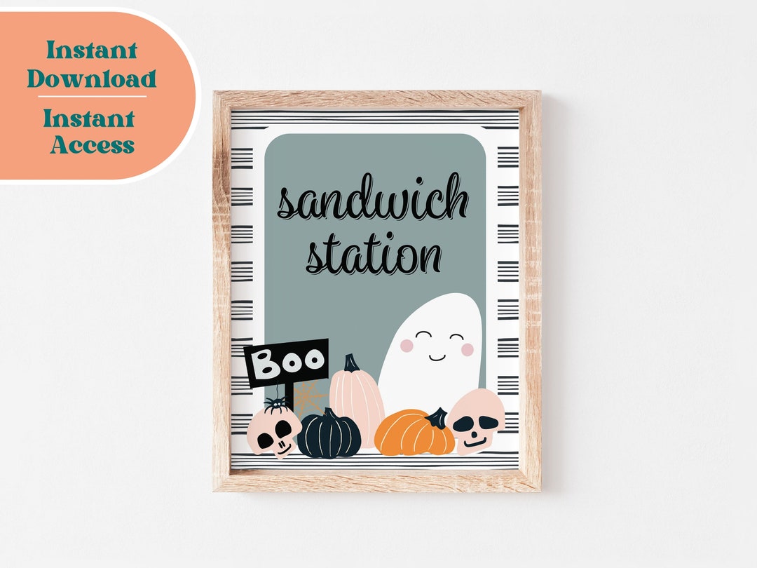 Printable Sandwich Station Sign, Sandwich Sign, Sandwich Bar Sign - Etsy