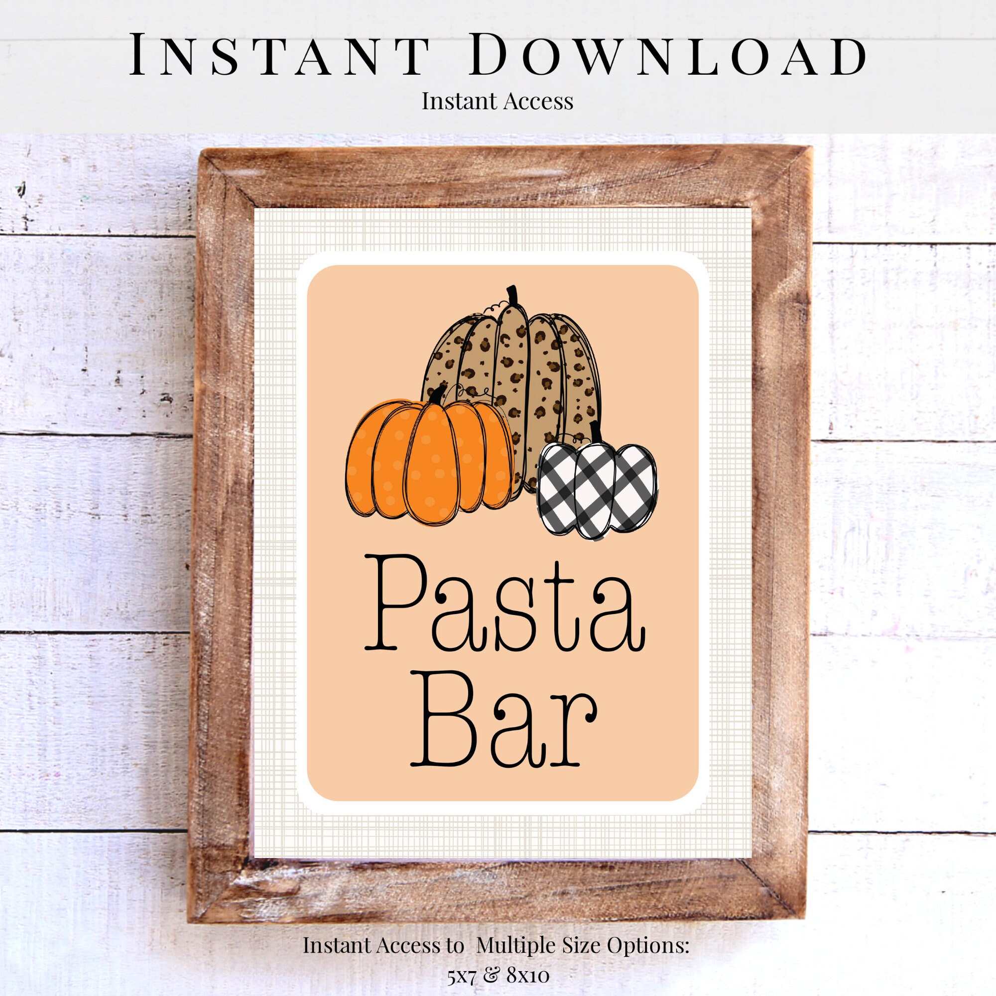 Pasta Bar Sign Printable Dinner Party Printable Sign Mac and | Etsy