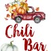 Chili Bar Sign, Food Table Sign, Fall Party Decorations, Pumpkin ...