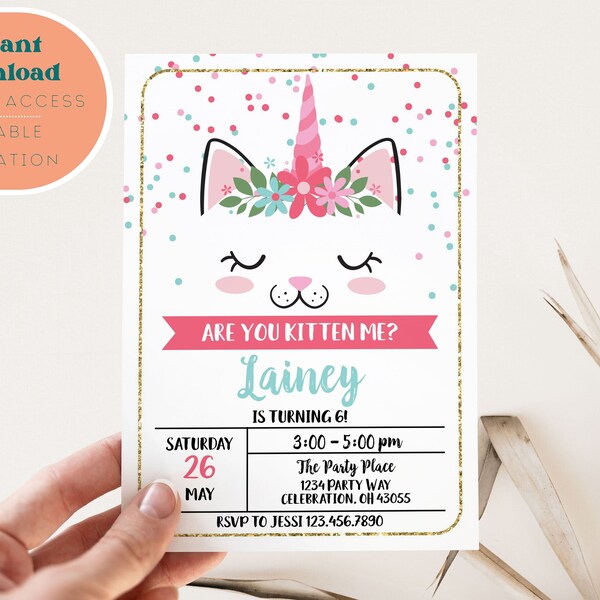 Caticorn Party - Etsy