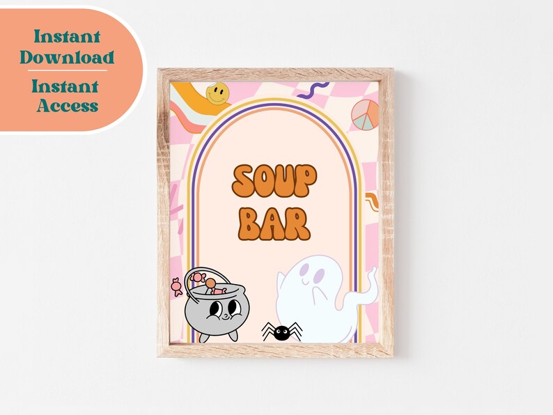 Soup Bar Printable Sign Food Buffet Sign Halloween Party - Etsy