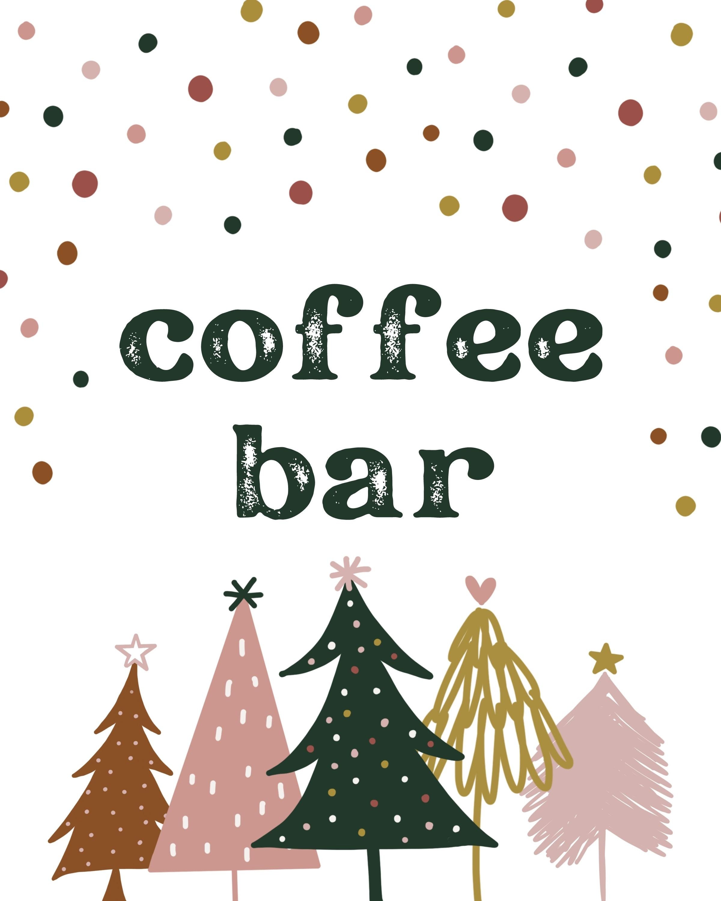 Winter Coffee Bar Printable Sign Christmas Coffee Bar Sign | Etsy