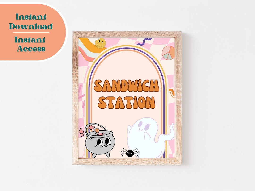 Sandwich Station Printable Sign, Sandwich Bar Sign, Food Table Sign ...