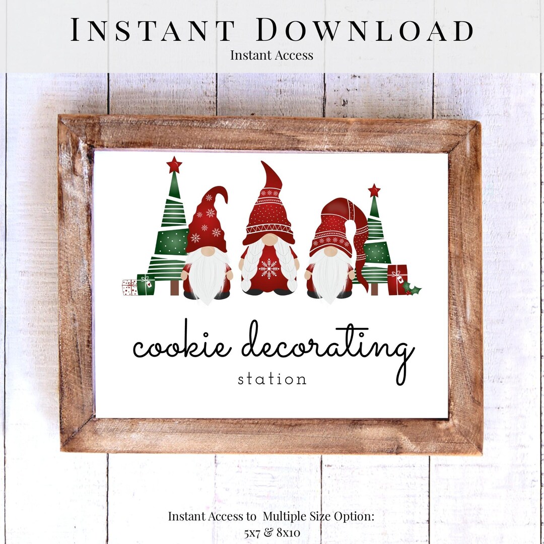 Christmas Cookie Decorating Station Sign, Cookie Buffet Sign, Christmas ...