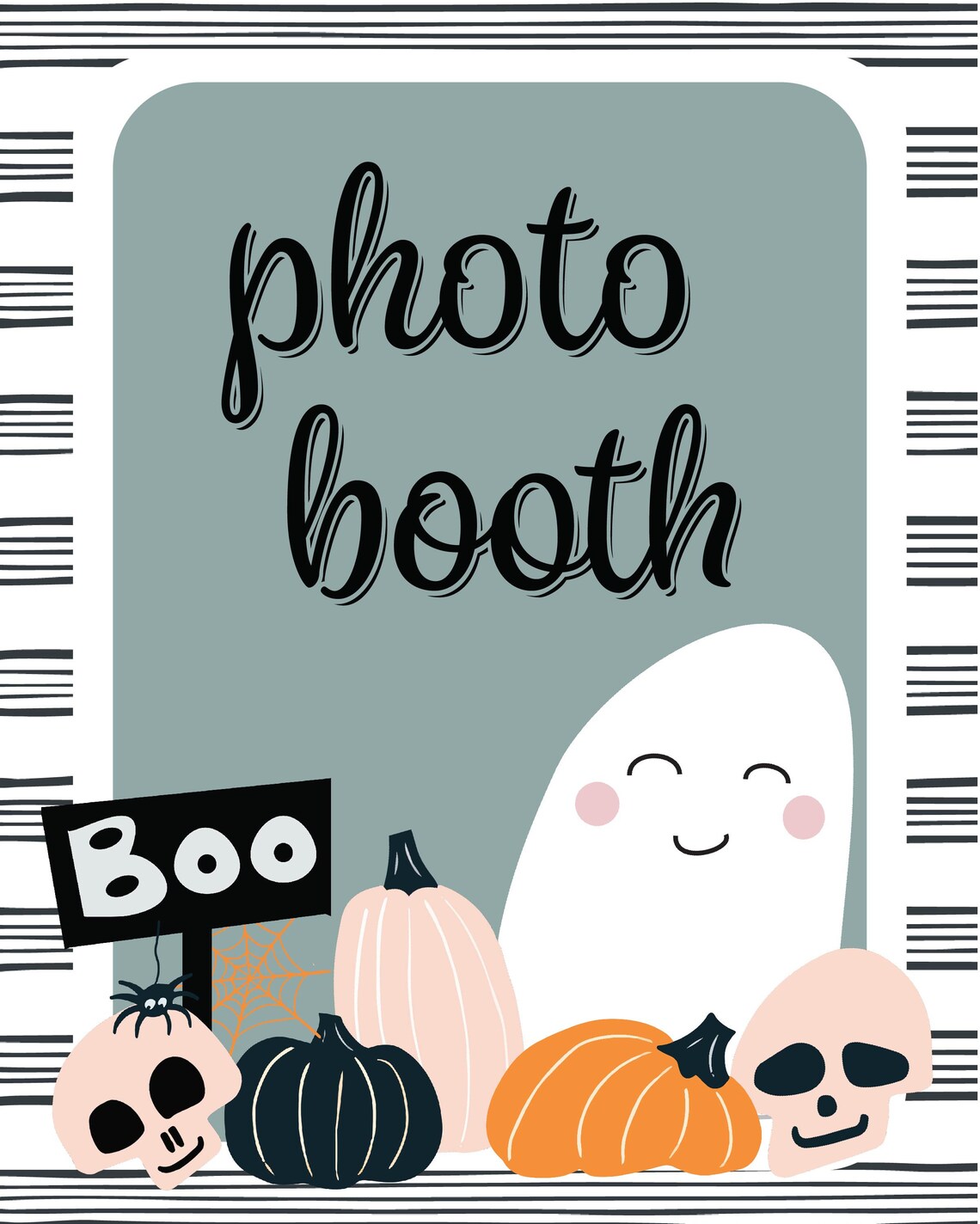 Halloween Photo Booth Sign Printable, Halloween Costume Party Printable ...
