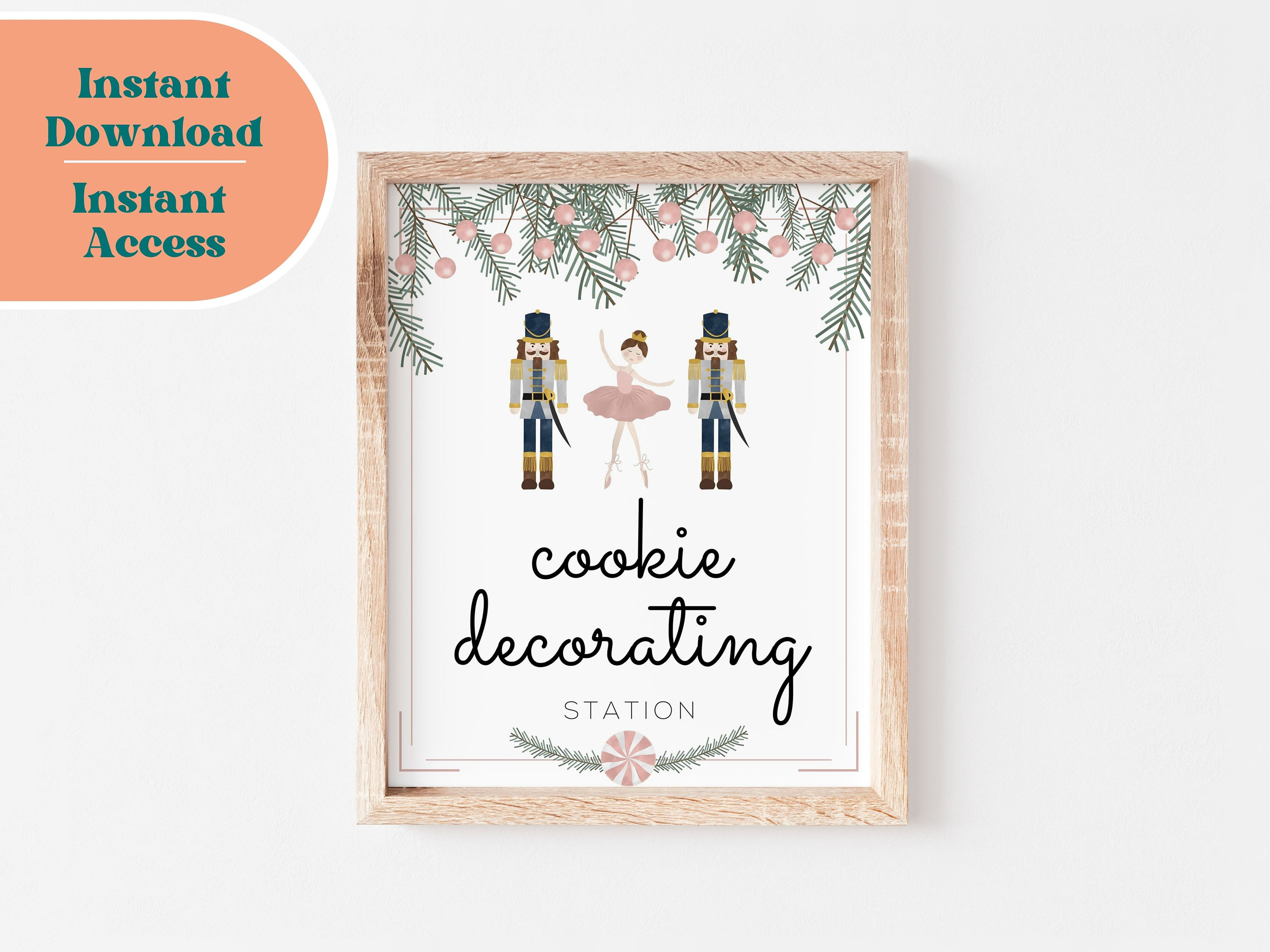 Cookie Decorating Station Printable Sign, Christmas Party Signs ...