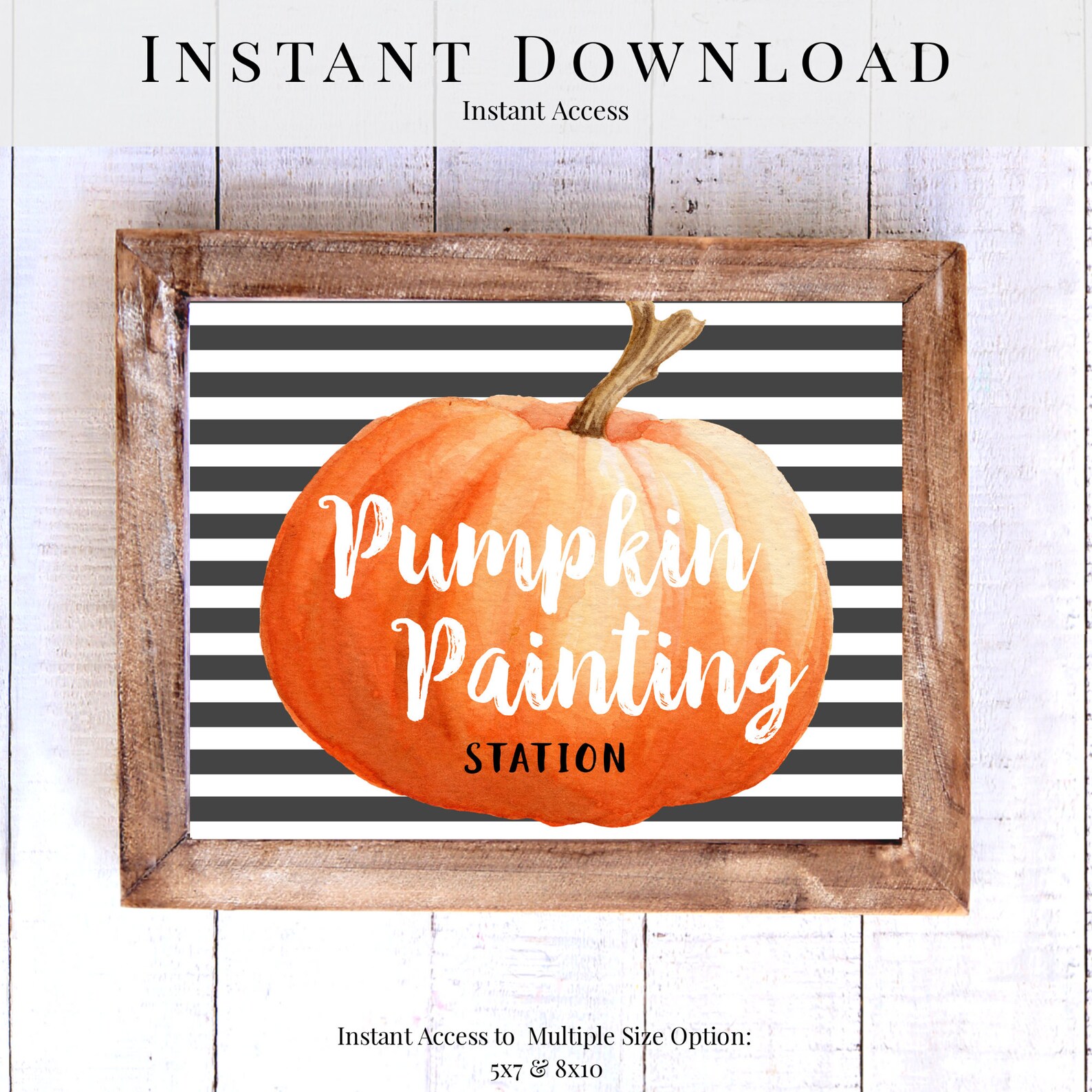 Pumpkin Decorating Printable Sign Pumpkin Painting Station - Etsy