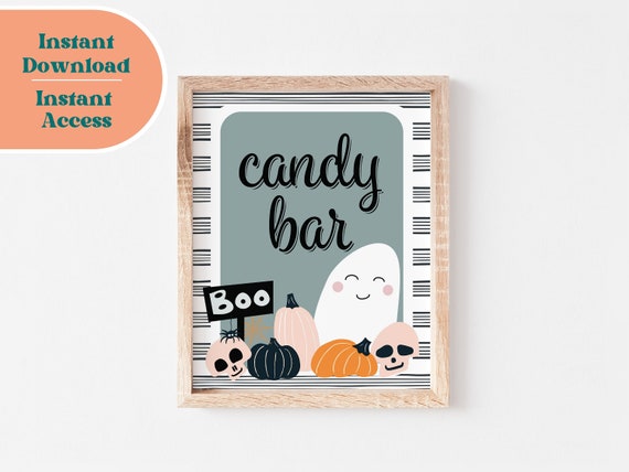 Halloween Candy Bar Sign Trick or Treat Sign Halloween - Etsy Hong Kong