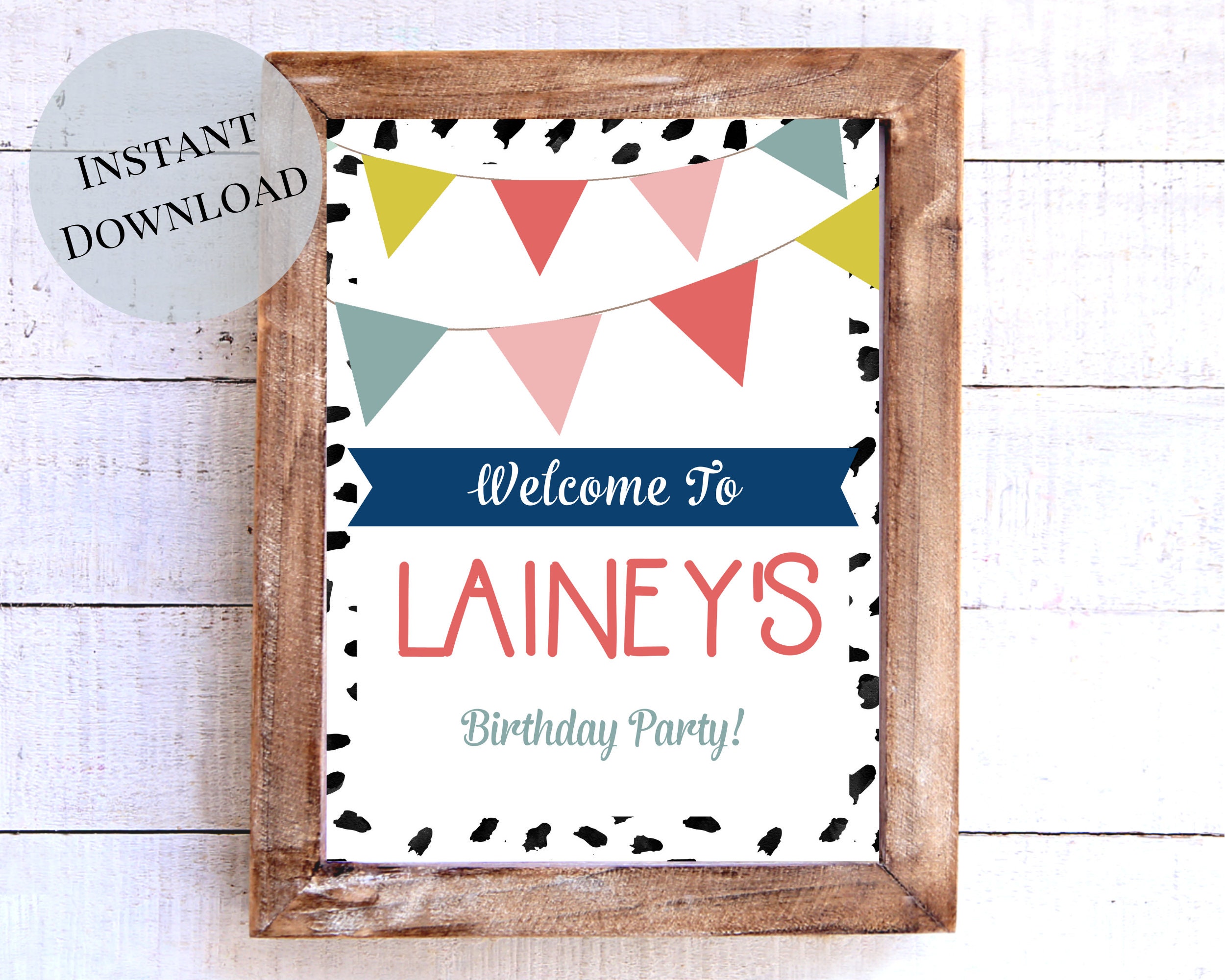 Birthday Party Welcome Sign Editable Fiesta Welcome Sign | Etsy