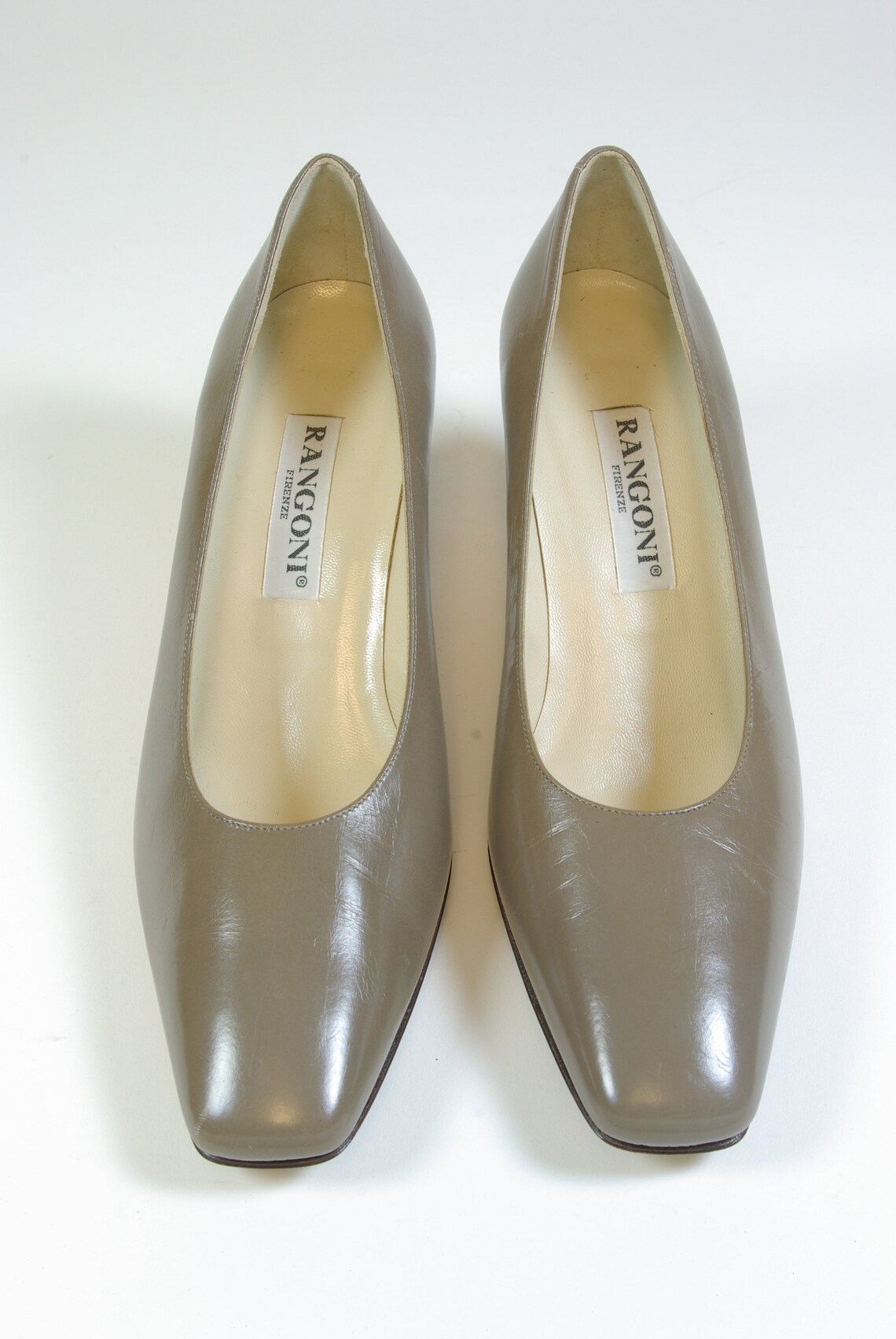 Rangoni Italian Taupe Pumps 90s Leather High Heel Shoes Size - Etsy