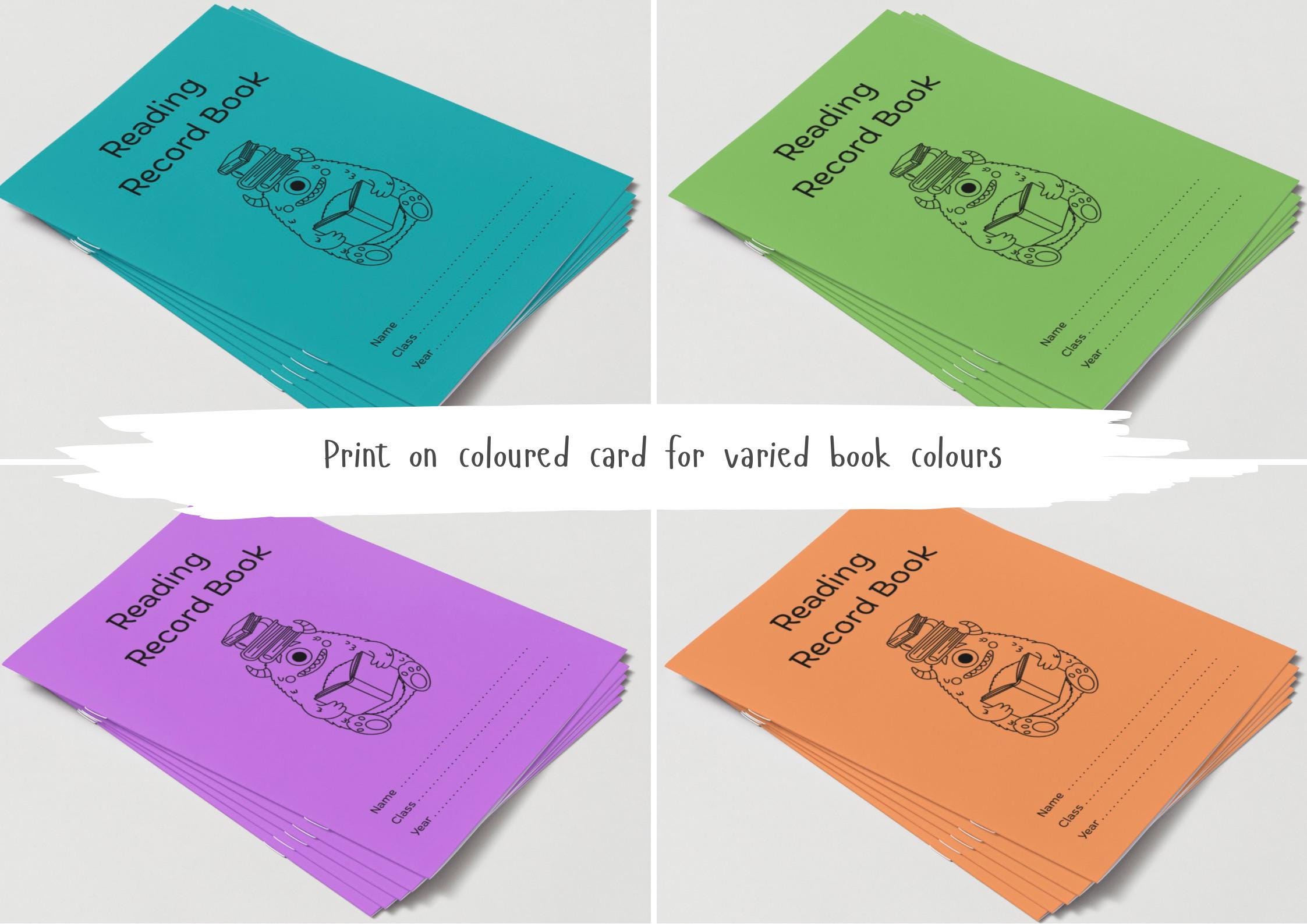 Children’s Monster Themed Reading Record Book Digital Download - Etsy UK