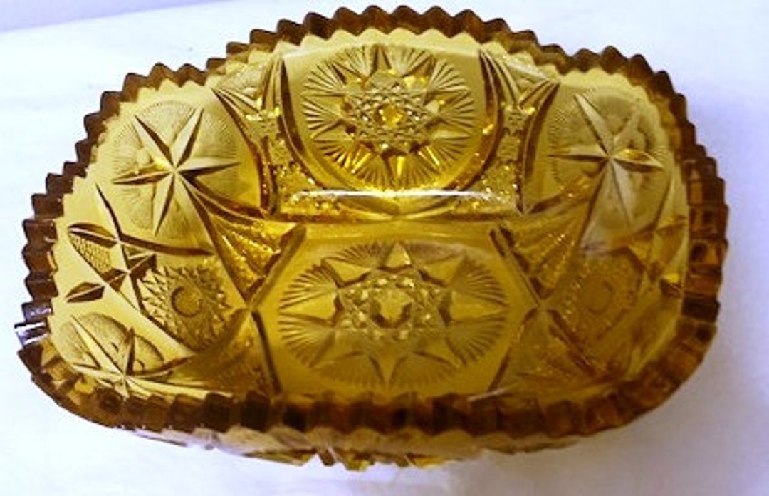 Vintage Kemple Wheaton Yutec Pressed Glass Star, Hobstar and Sawtooth ...