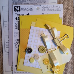 Junk Journal Kit; Inspiration Kit; Scrapbook Kit; Smash Book; Yellow ...