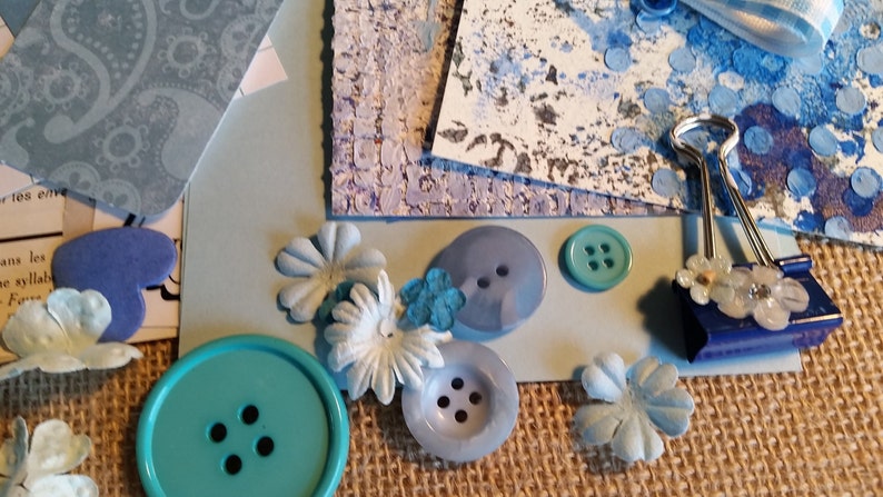 Junk Journal Kit; Scrapbook Kit; Blue Craft Kit; Inspiration Kit; Smash ...