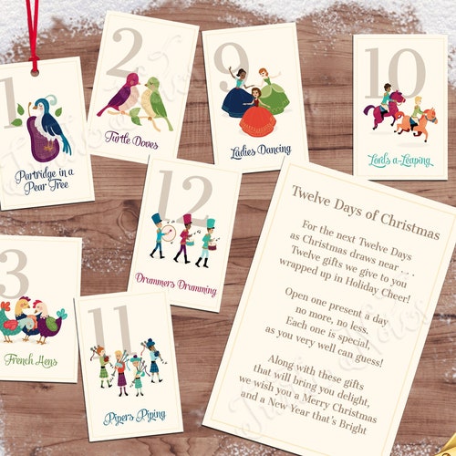 Twelve Merry Days: 12 Days of Christmas Digital Images - Etsy