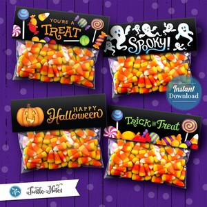 4 Printable Halloween Treat Bag Toppers | Read Full Listing Before ...