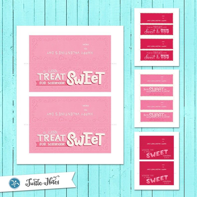 4 Printable Sweet Valentine Treat Bag Toppers | Read Full Listing ...