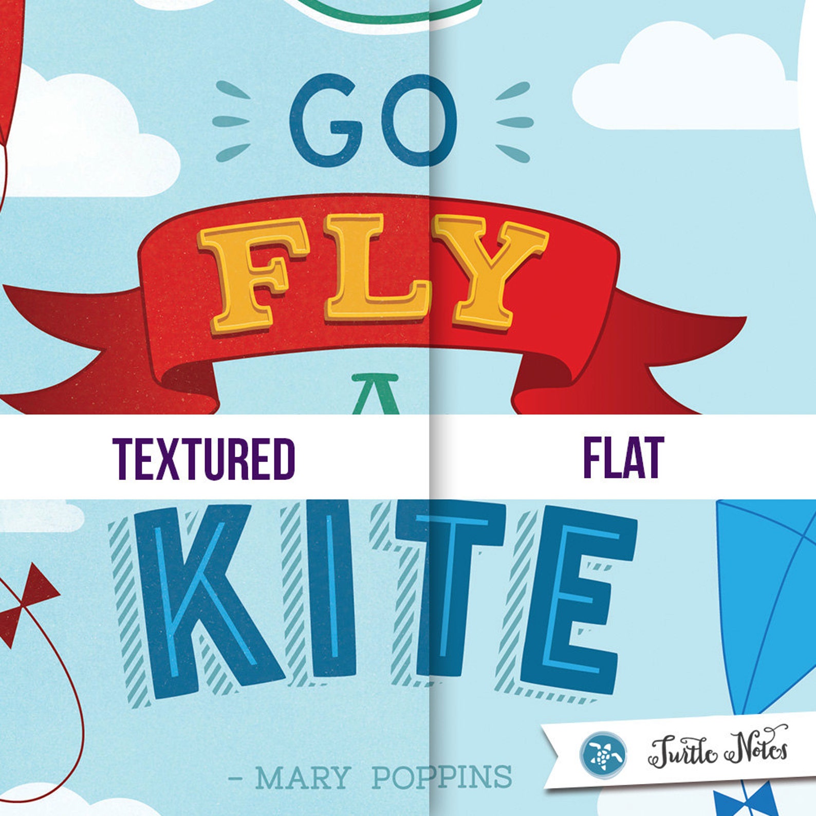 Let's Go Fly a Kite 02 : Hand Lettered Printable 8 X 10 - Etsy