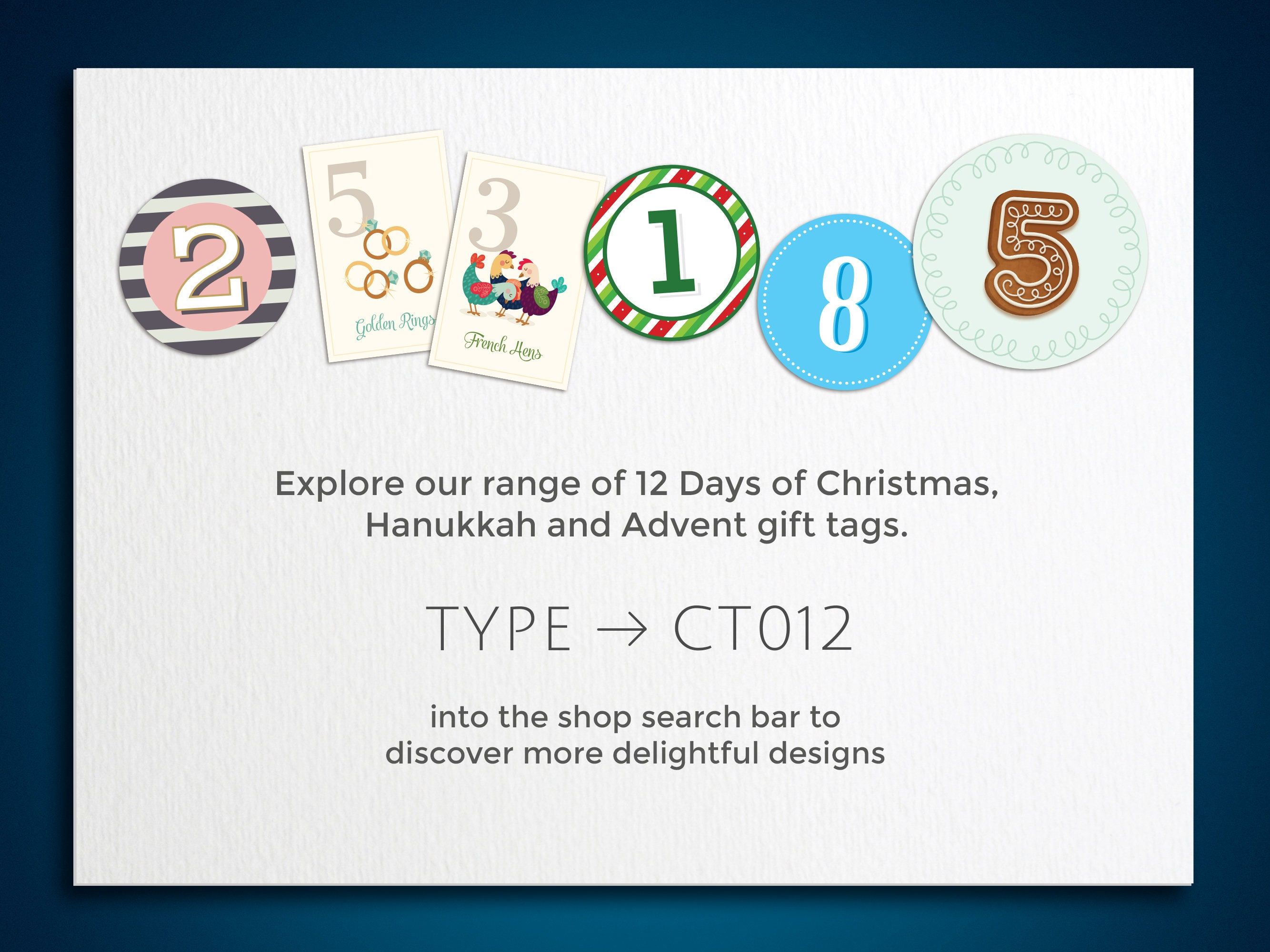 Winter Pink 12 Days of Christmas Gift Tags With Gift Poem Digital ...