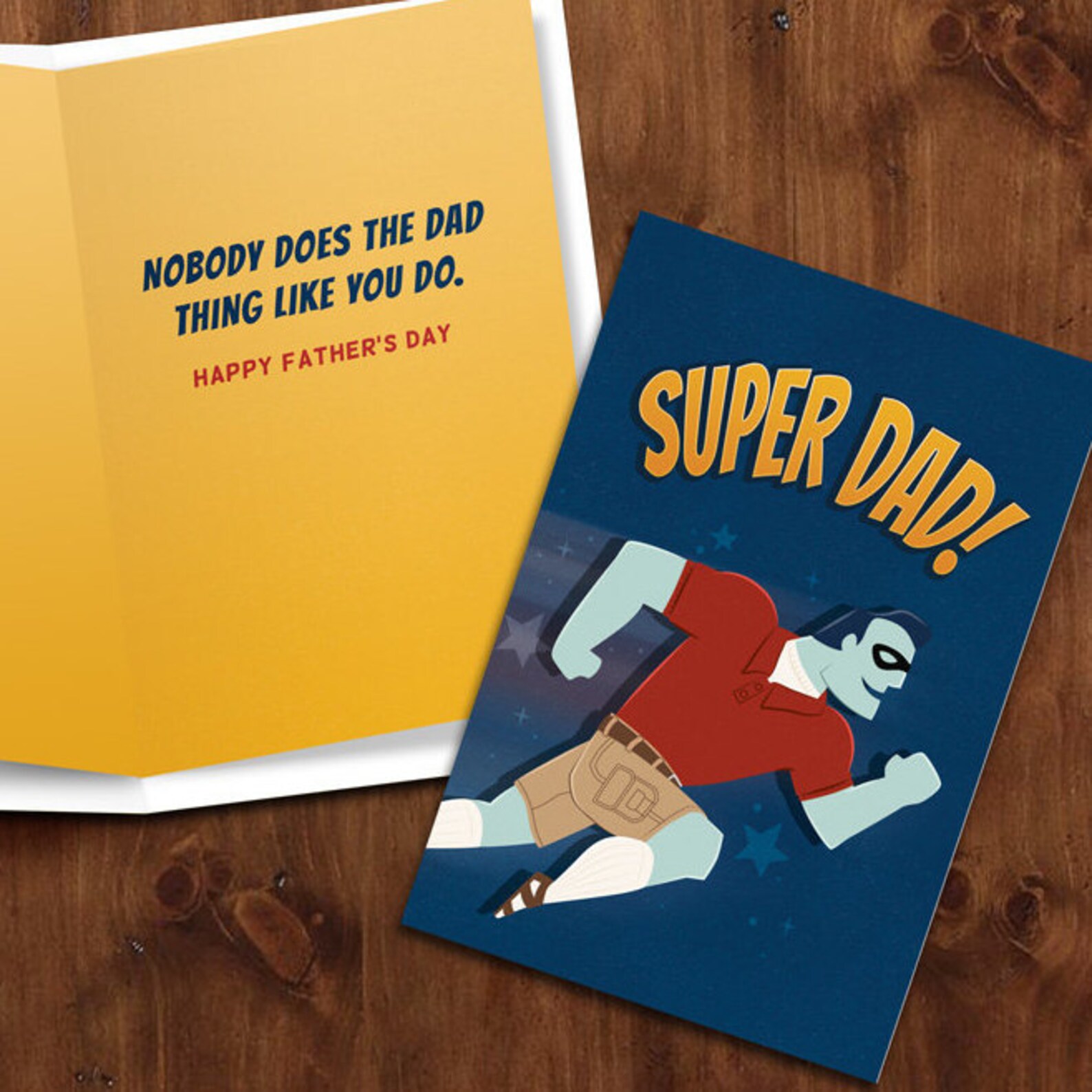 Super Dad Super Hero Themed Printable Father's Day Card | Etsy