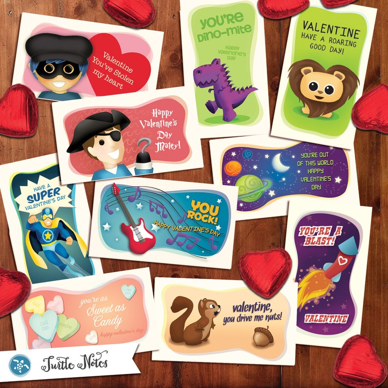 Valentine Kid Pack 10 Little Valentine Cards, Classroom Exchange ...