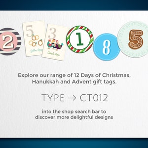 Classic Twelve Days of Christmas Gift Tags With Gift Poem | Digital ...