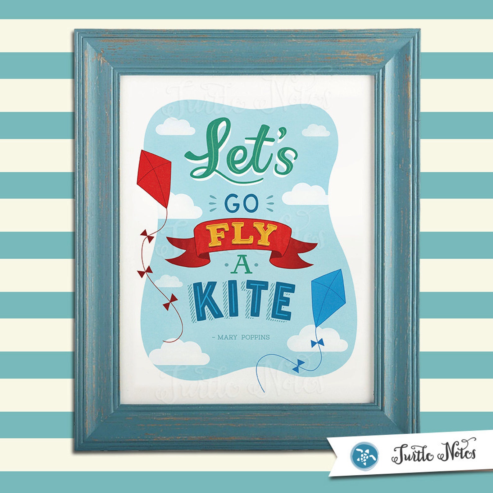 Let's Go Fly a Kite 02 : Hand Lettered Printable 8 X 10 | Etsy