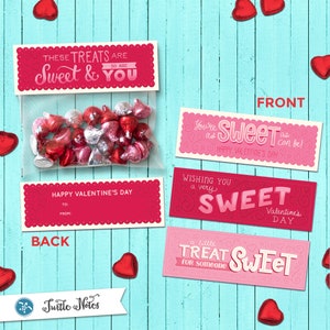 4 Printable Sweet Valentine Treat Bag Toppers | Read Full Listing ...