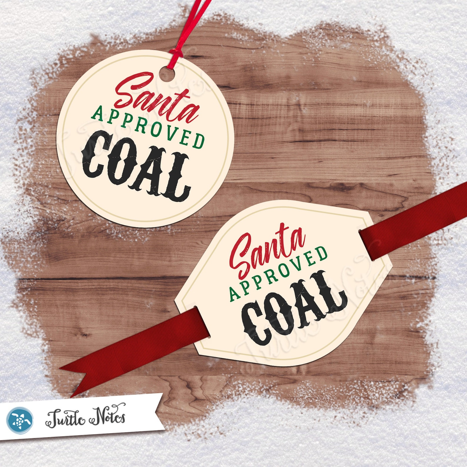 Santa Approved Coal Tag Variation 08 Digital Printable Gift | Etsy