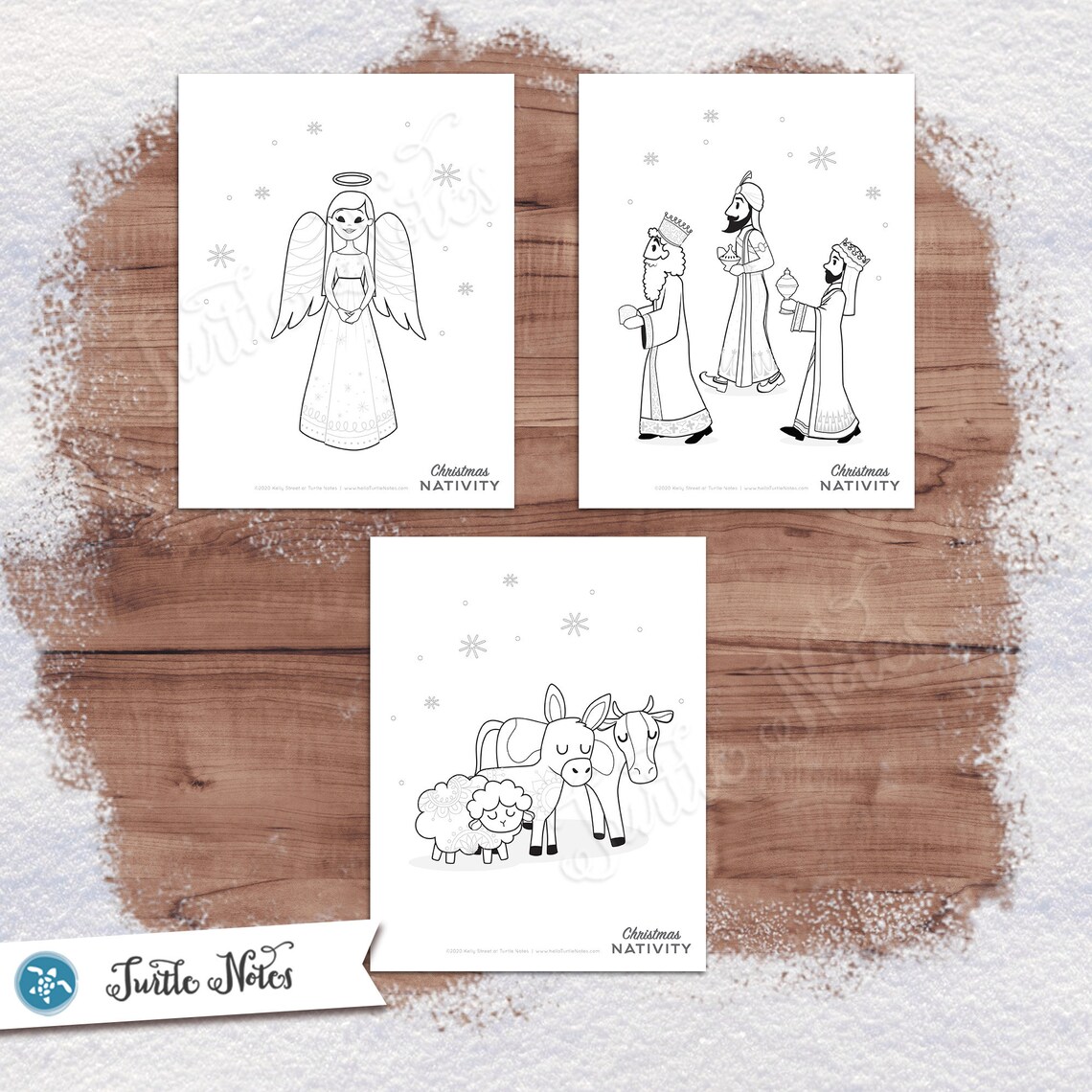 Christmas Nativity Printable Coloring Pages | 12 Digital, Printable ...