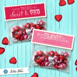 4 Printable Sweet Valentine Treat Bag Toppers | Read Full Listing ...