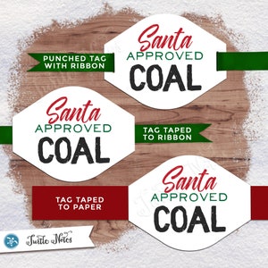 Santa Approved Coal Tag Variation 10 | Digital Printable Gift Tags ...