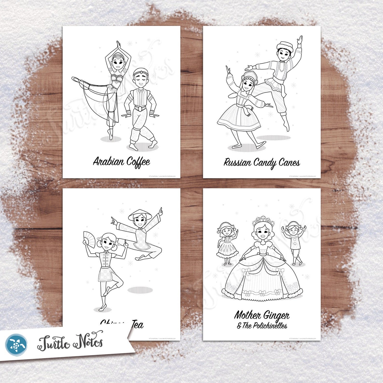 Nutcracker Themed Printable Coloring Pages 13 Coloring Pages - Etsy