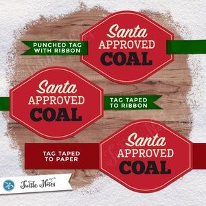 Santa Approved Coal Tag Variation 09 Digital Printable Gift Tags ...